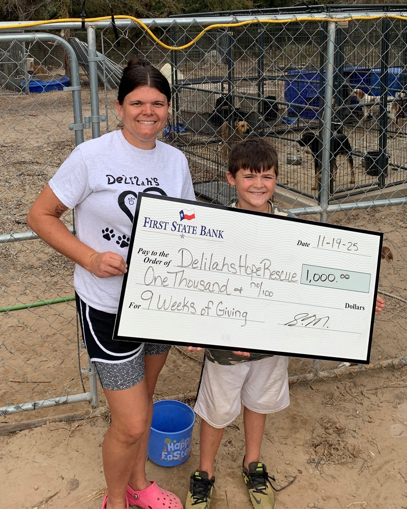 Delilah's Hope Rescue | First State Bank | Athens - Gun Barrel City ...