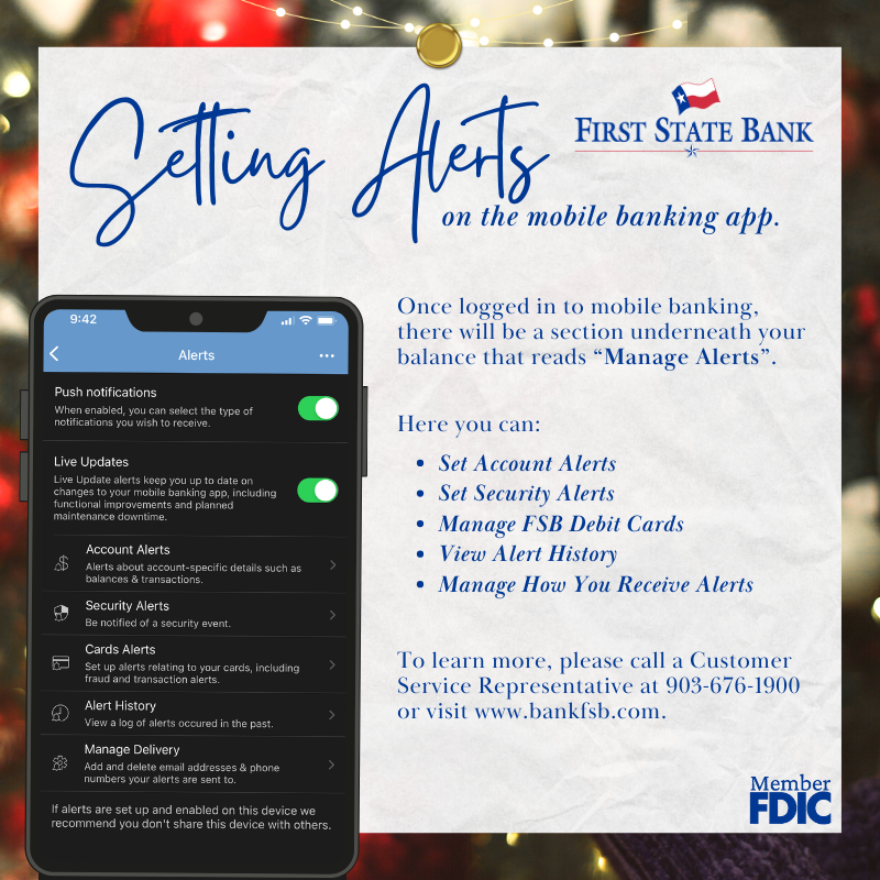 Holiday Mobile Banking Tips | First State Bank | Athens - Gun Barrel ...