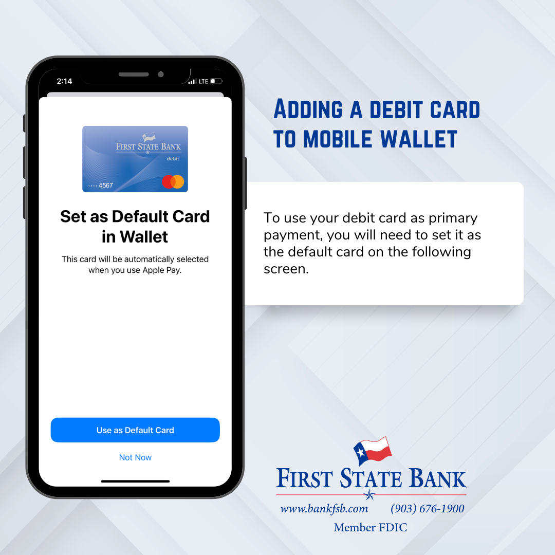 Adding Cards to Your Mobile Wallet | First State Bank | Athens - Gun ...
